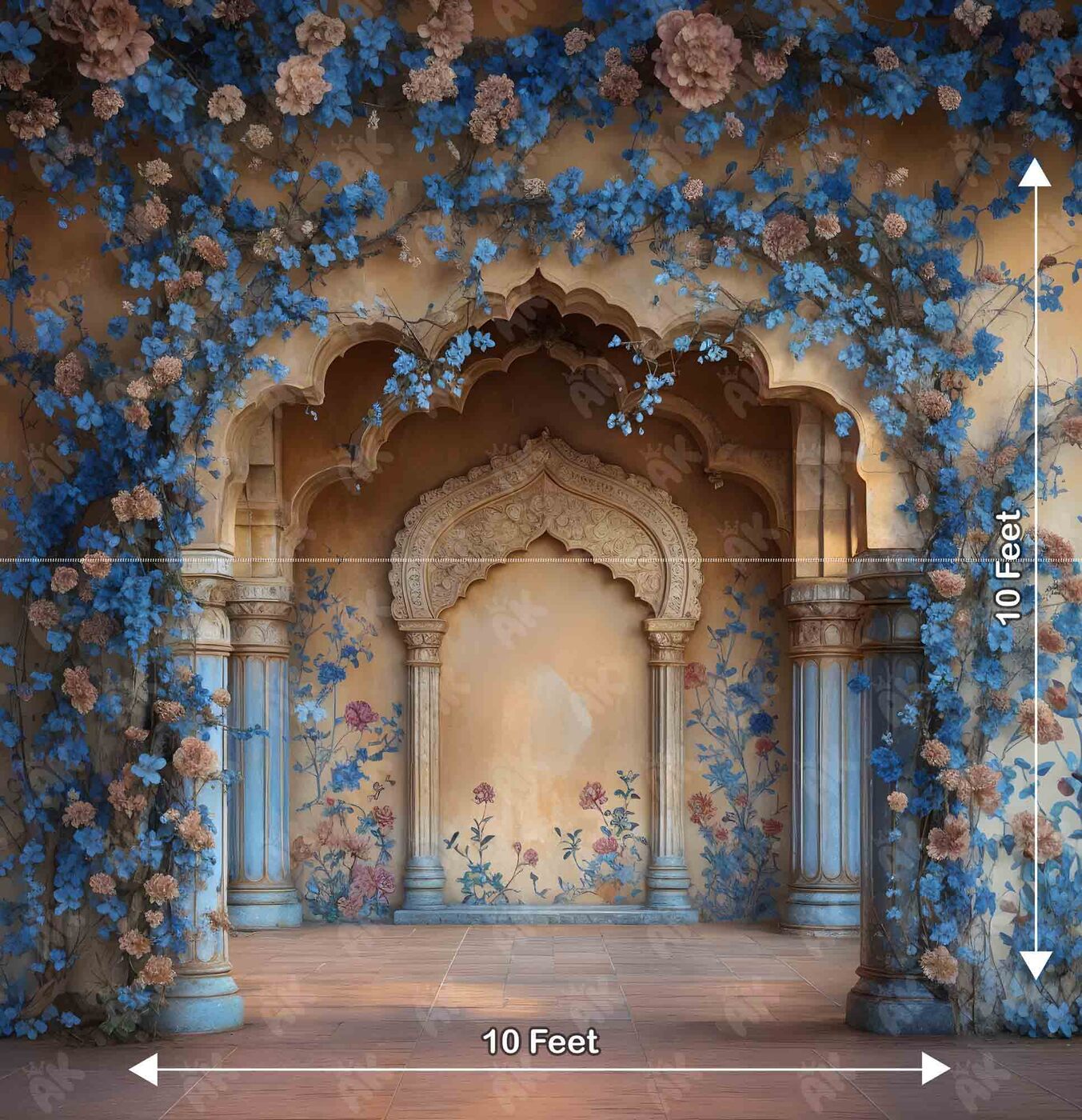 Royal Blue Archway Portrait Fabric Backdrop – Pre-Order Sizes 8×10 to ...