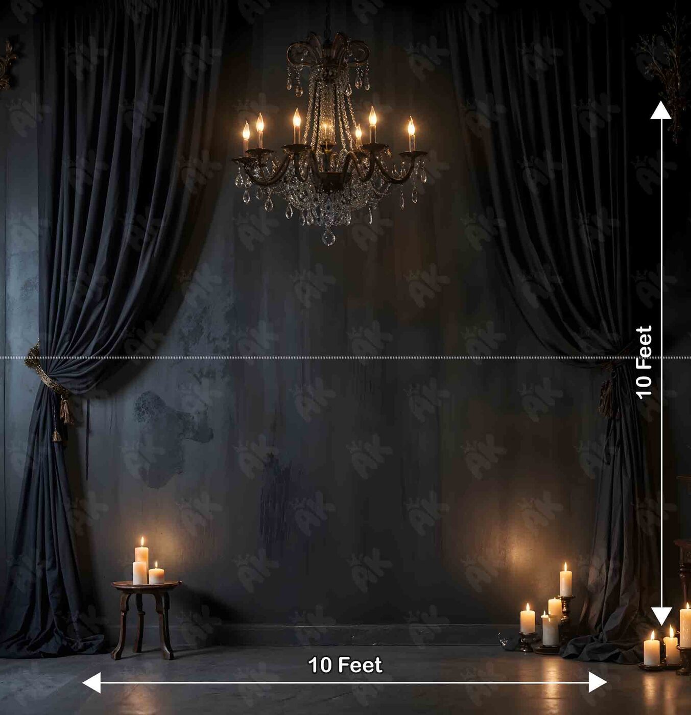 Smoky Black Chamber Fabric Backdrop – Pre-Order | Premium Portrait ...