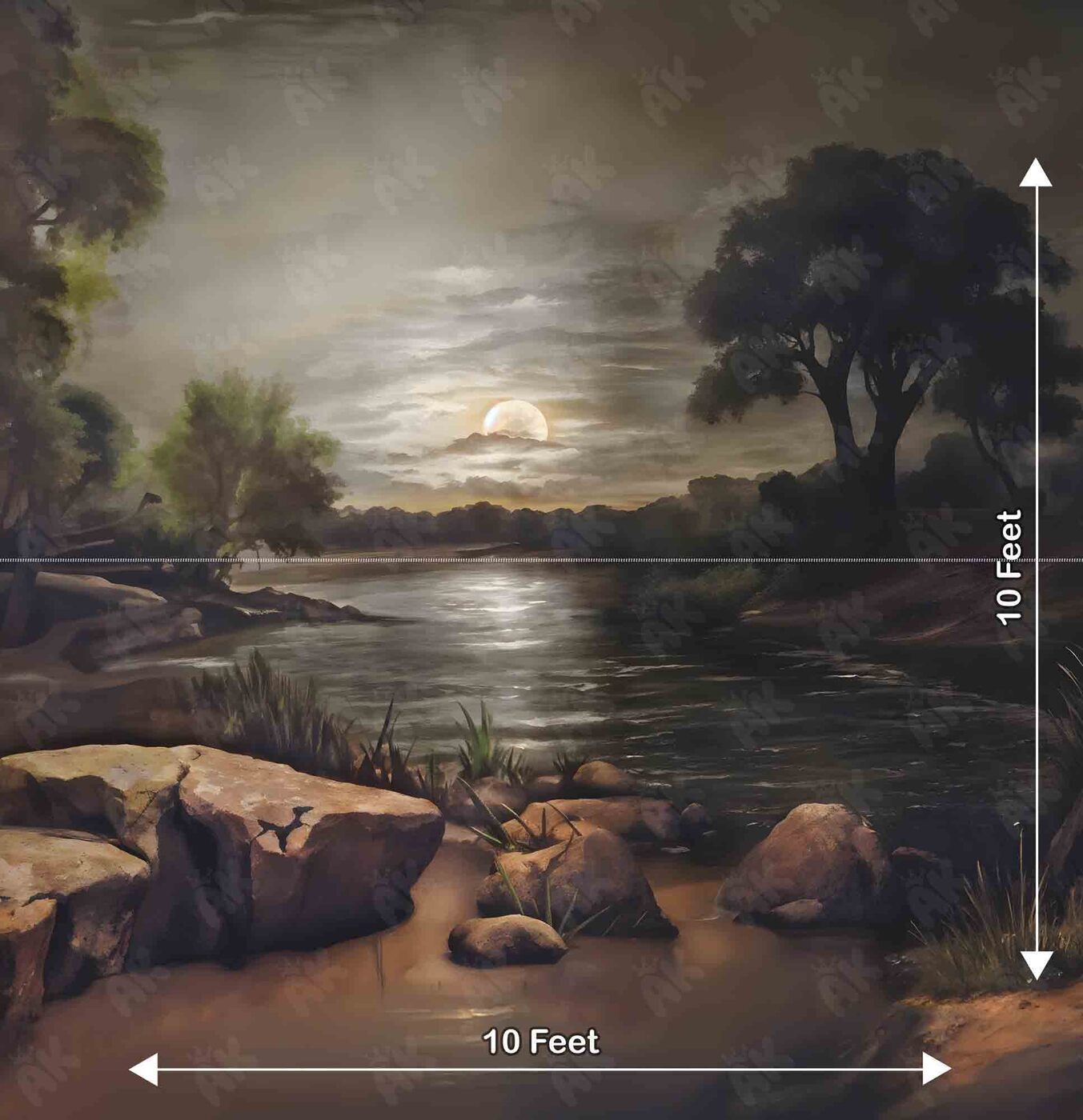 Fabric Portrait Backdrop - River View