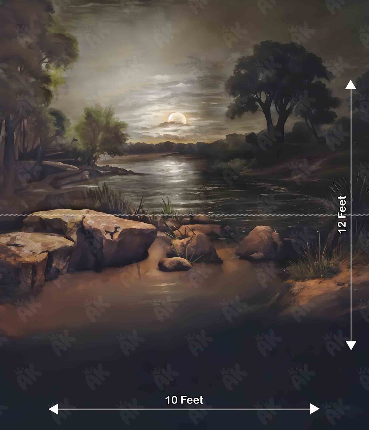 Fabric Portrait Backdrop - River View