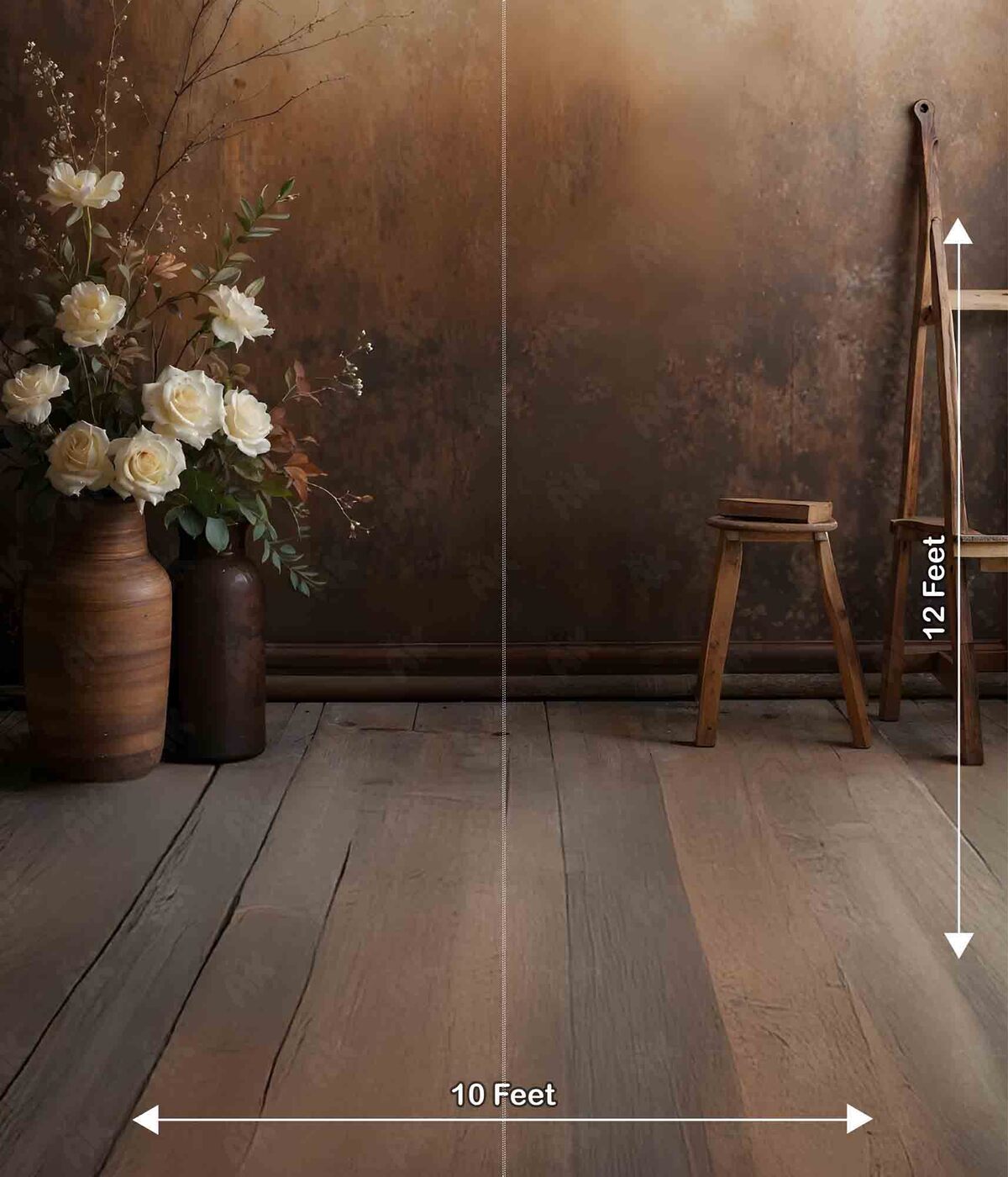 Rusty Brown Wall Fabric Backdrop – Pre-Order Large Portrait Sizes 8×10 ...