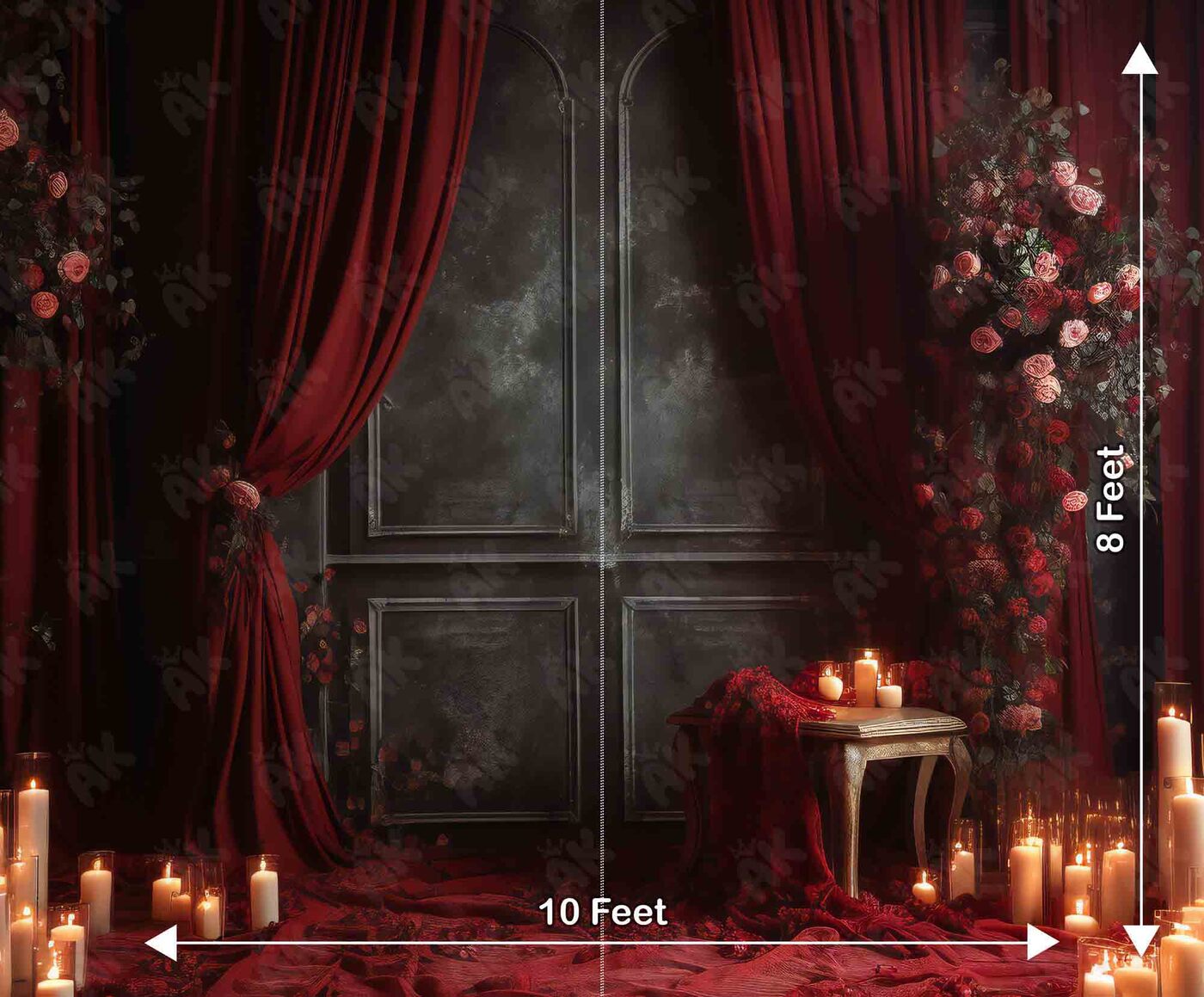 Fabric Portrait Backdrop - Scarlet Chamber