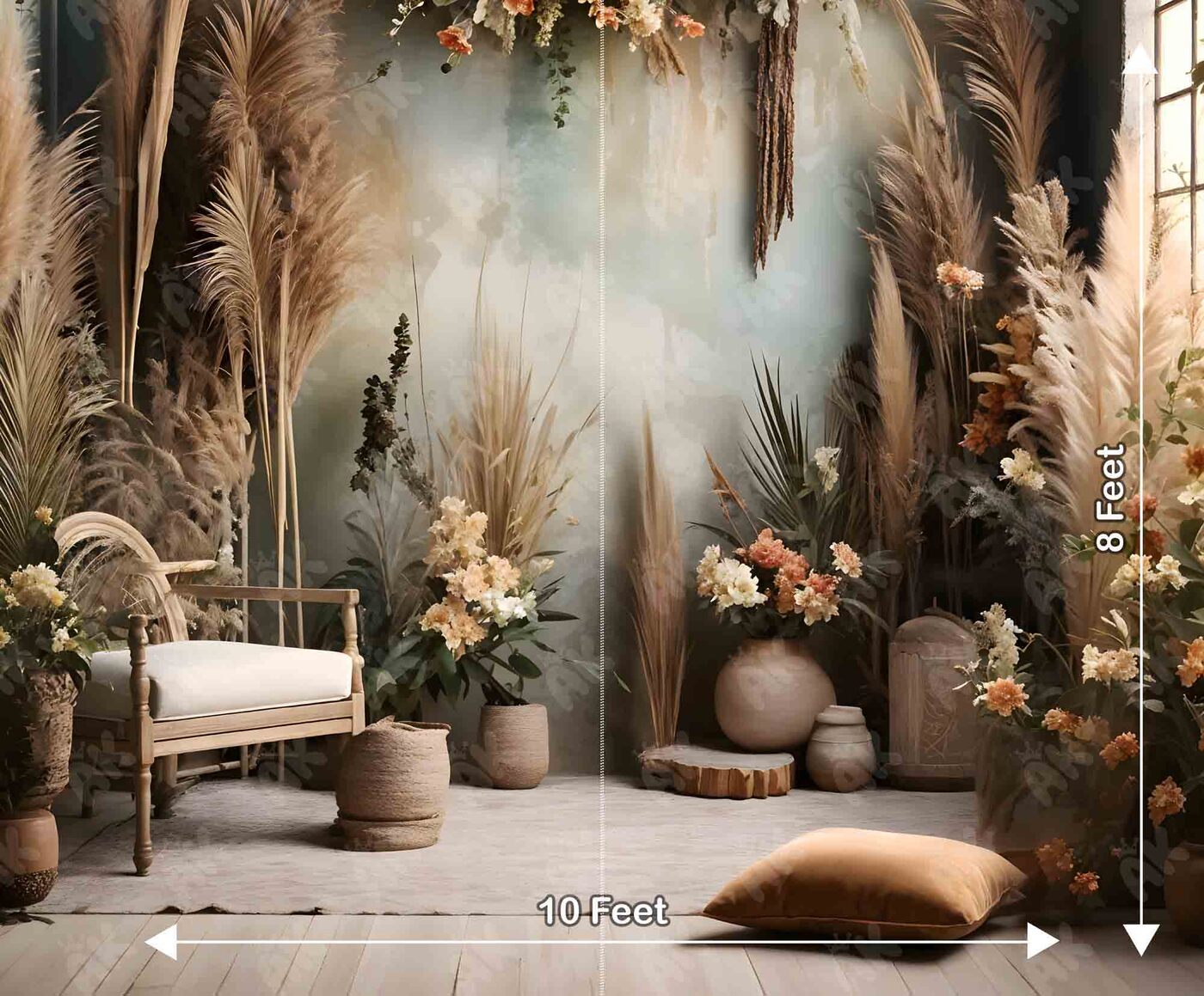 Fabric Portrait Backdrop - Country Side Indoor