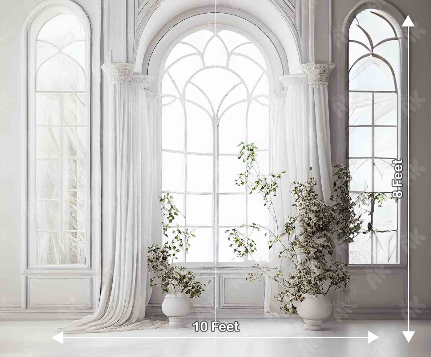 Fabric Portrait Backdrop - Milky Indoor