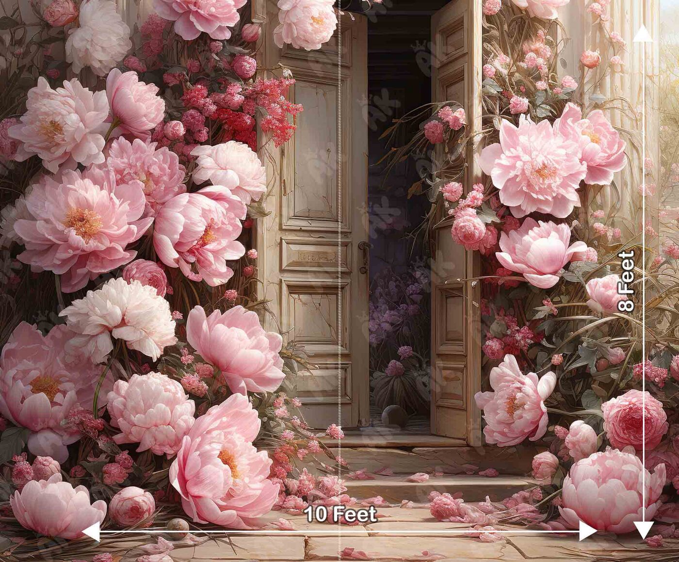 Pink Blooms Backdrop – Fabric Portrait Prop (Pre-Order)