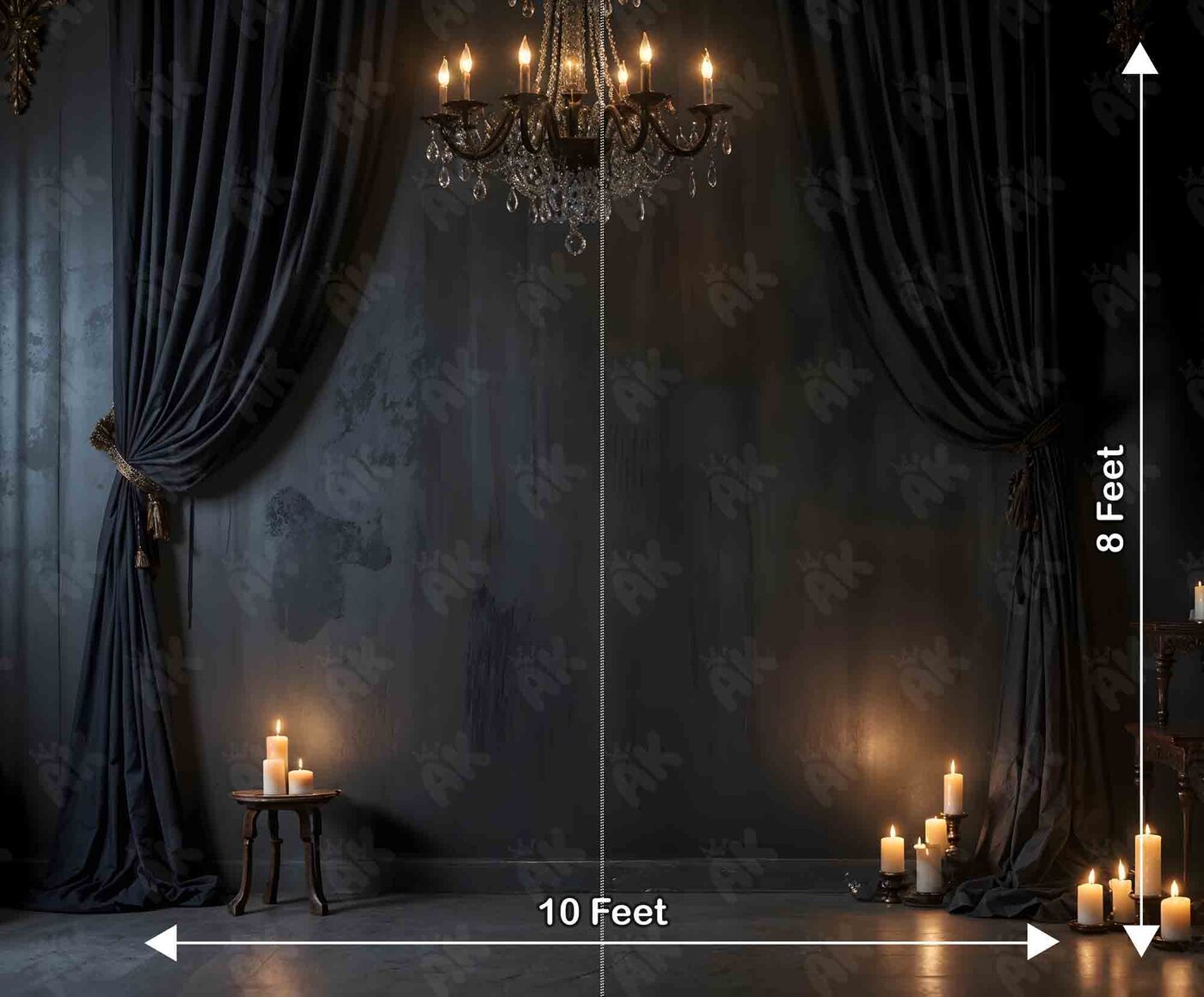 Smoky Black Chamber Fabric Backdrop – Pre-Order | Premium Portrait ...