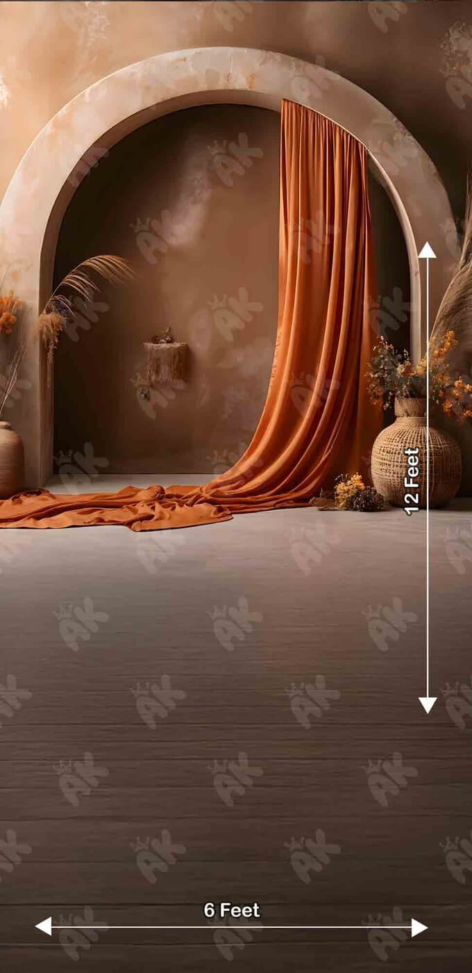 Fabric Portrait Backdrop - Bronze Curtain Wall
