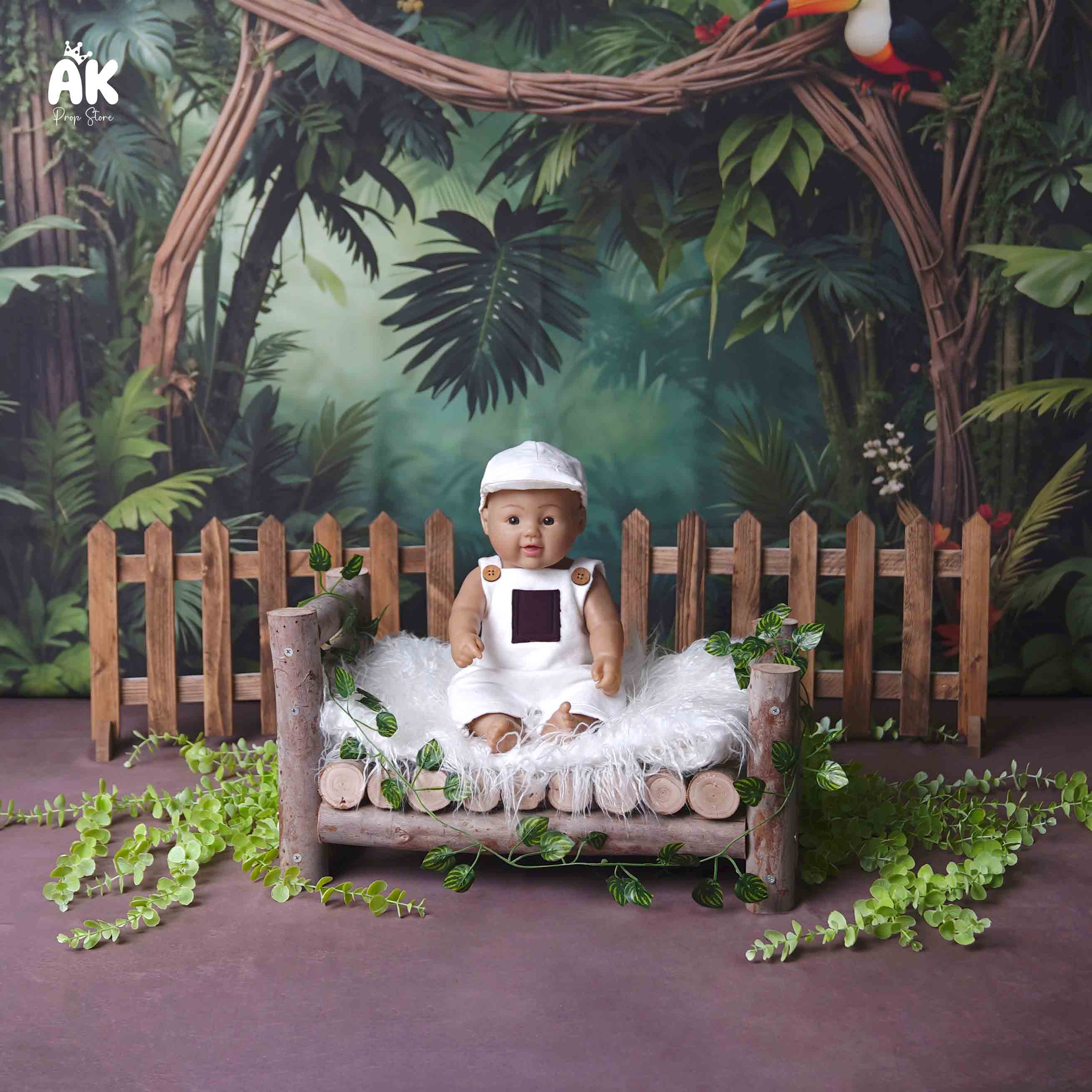 Jungle Baby-T Theme Toddler Photoshoot Setup – Safari Baby Backdrop ...