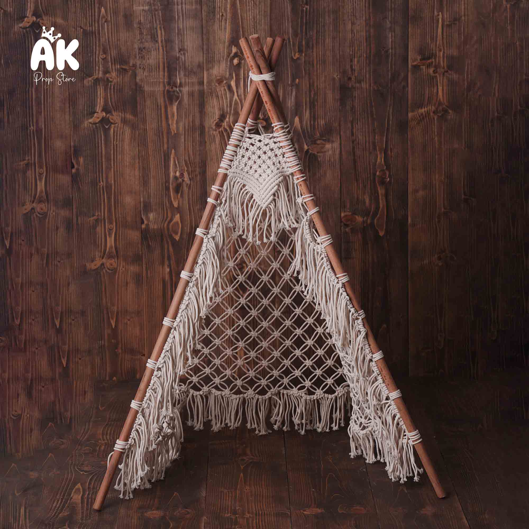 Macrame Teepee Tent – Handmade Boho Photography Prop (3 ft/4 ft) | AK ...