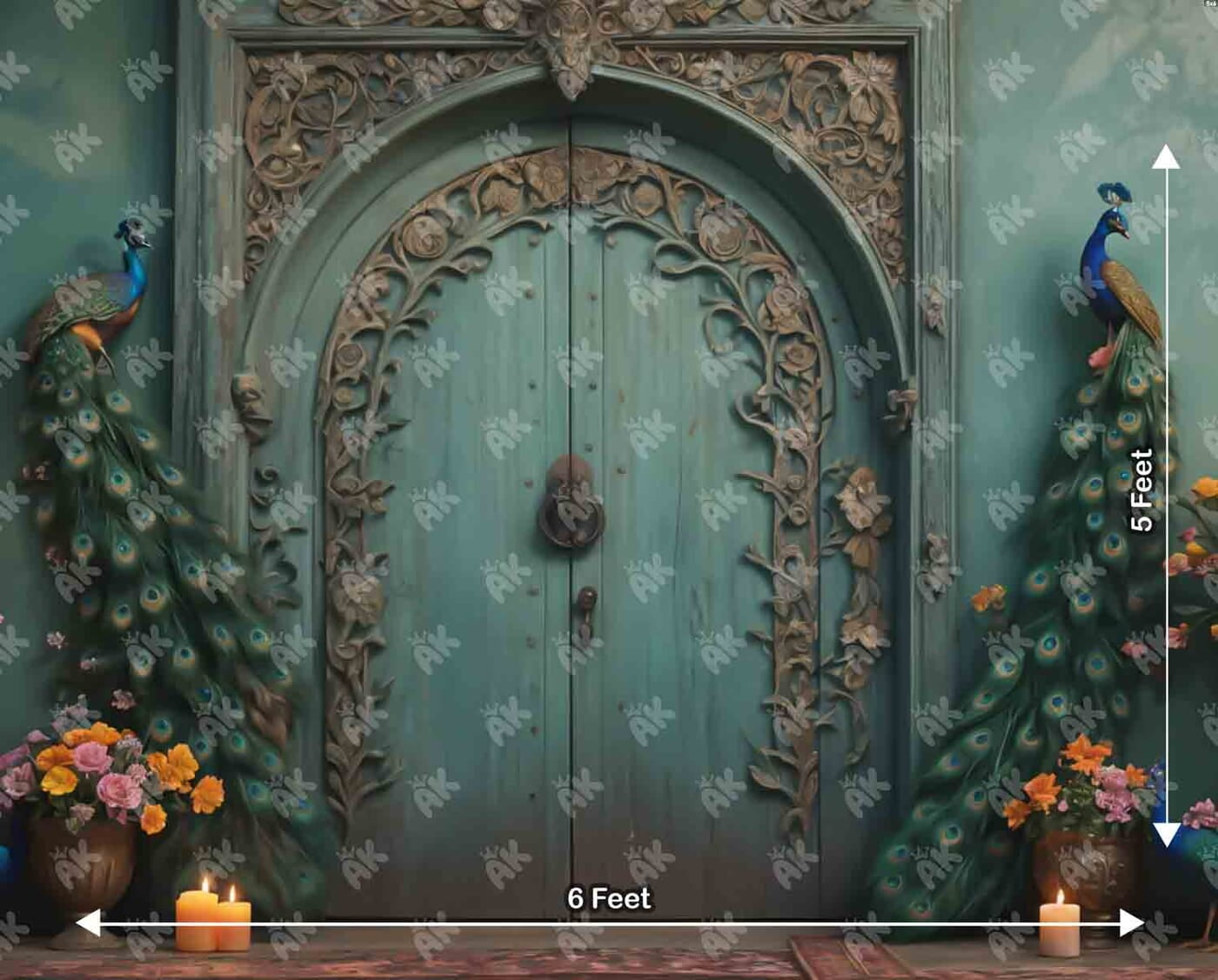 Cyan Gateway Pre-Order Fabric Backdrop – Baby & Toddler Photography Prop