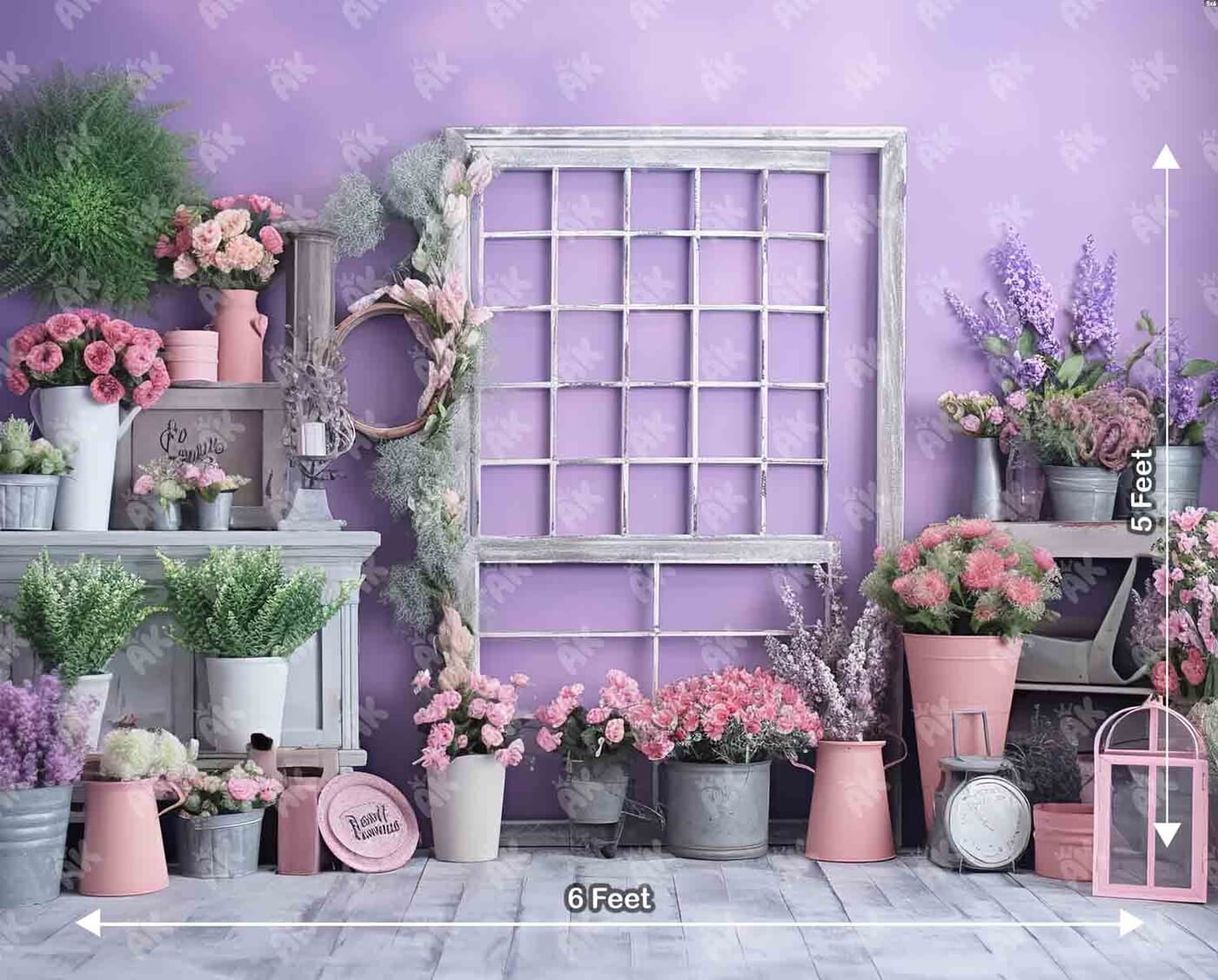 Fabric Baby Backdrop - Purple Market