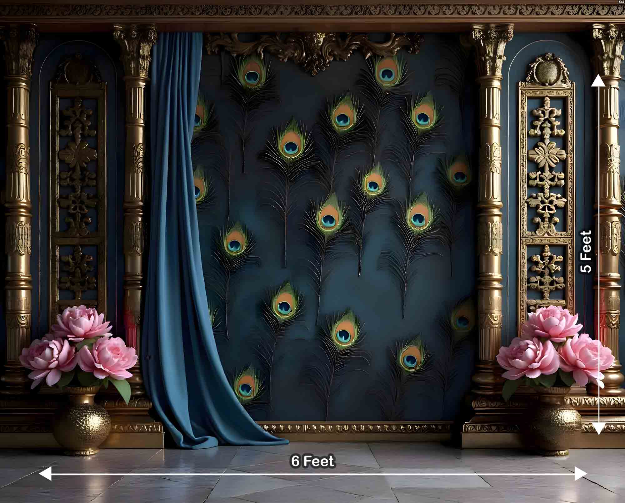 Fabric Baby backdrops - Regal Feather Wall