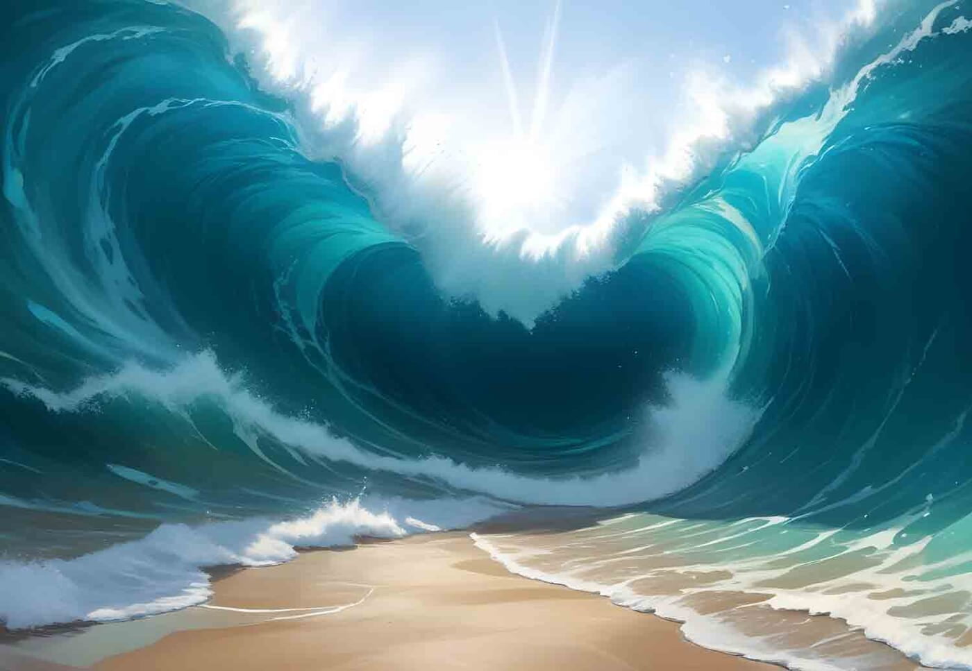 Fabric Baby Backdrop - Beach Wave