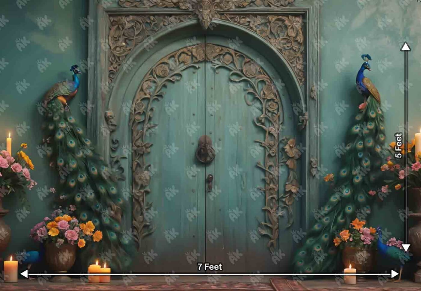 Cyan Gateway Pre-Order Fabric Backdrop – Baby & Toddler Photography Prop