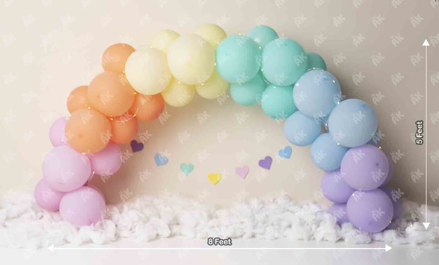 Fabric Baby Backdrop - Rainbow Happiness