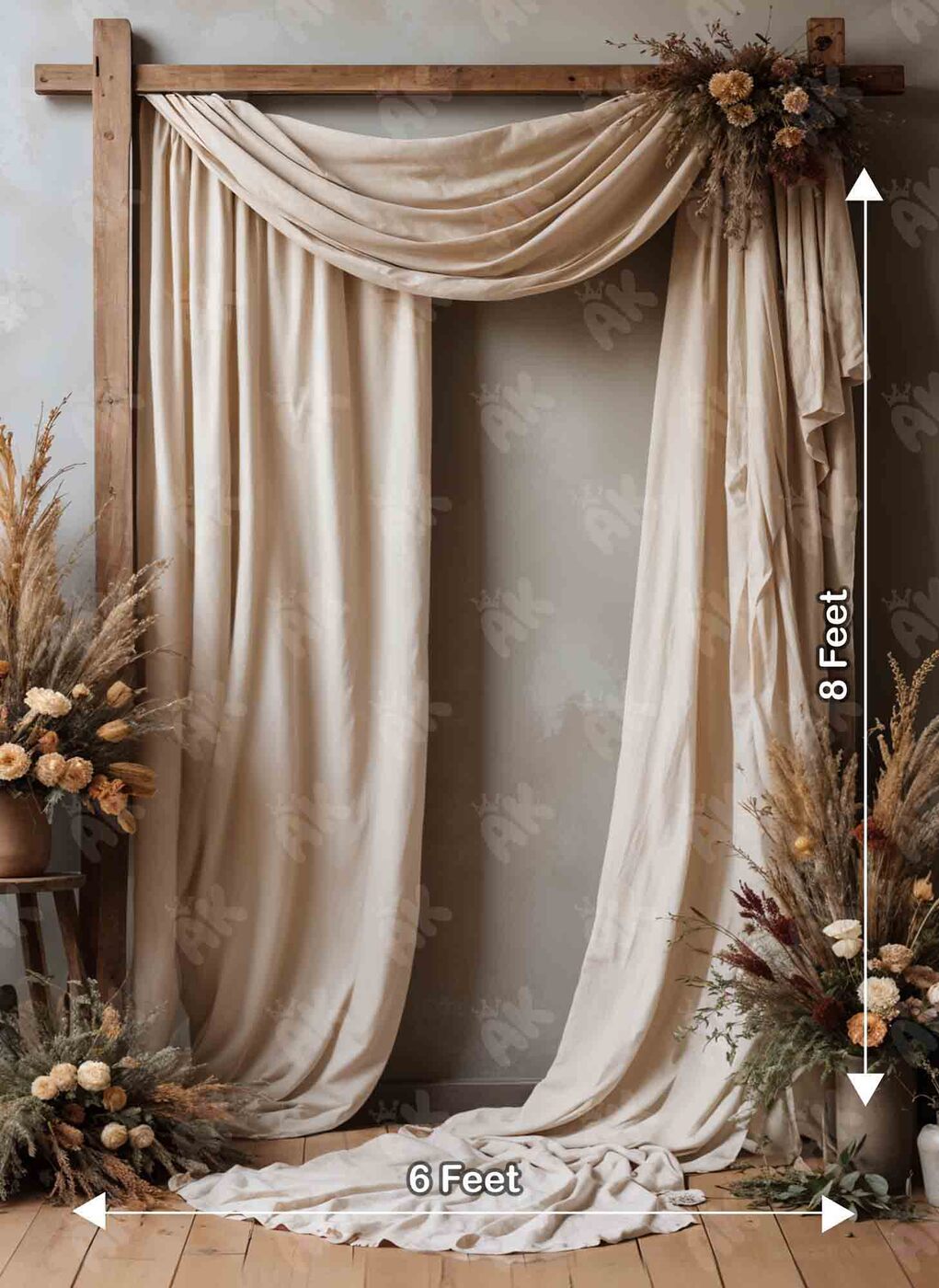 Fabric Portrait Backdrop - Blushing Boho