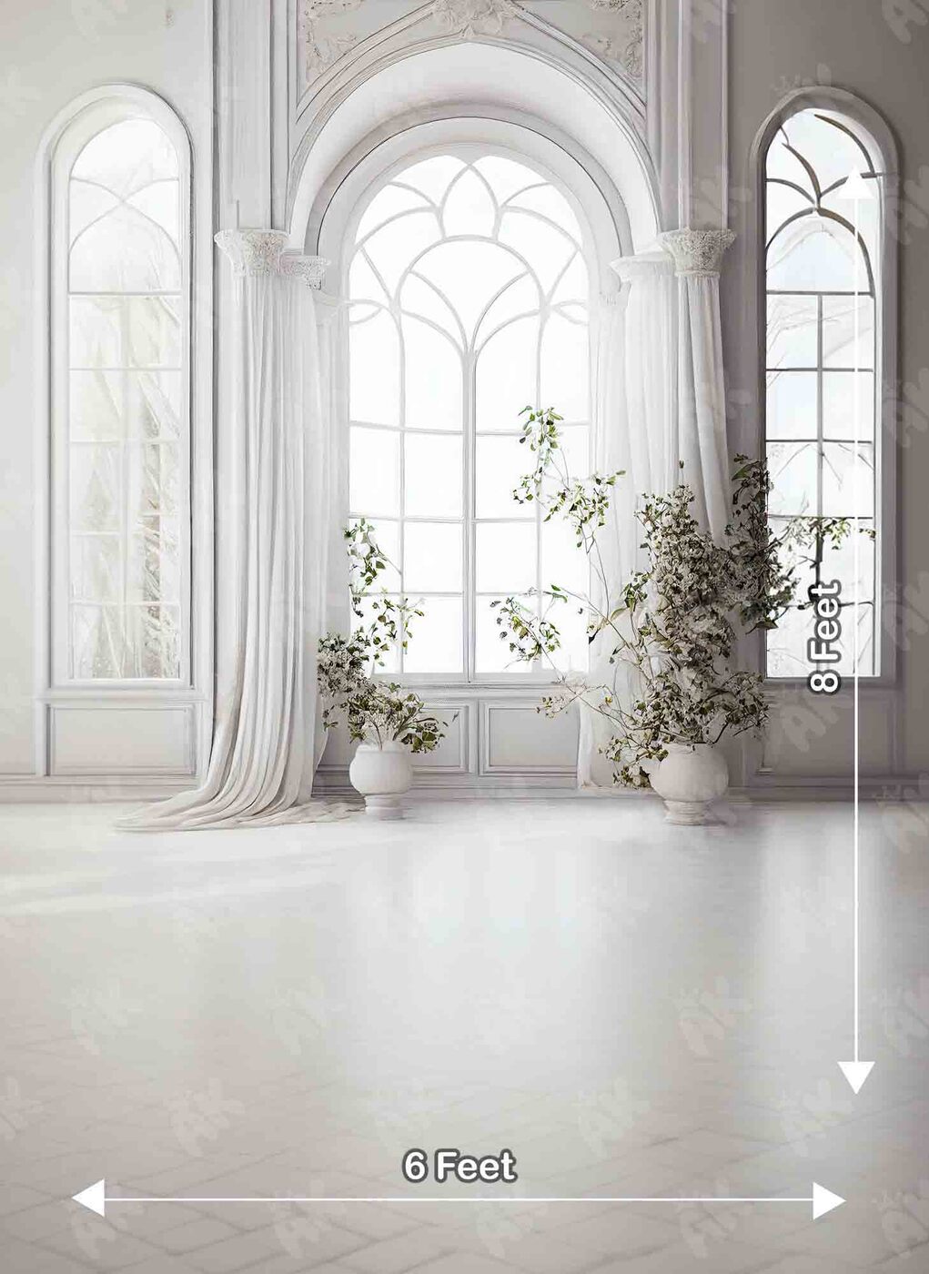 Fabric Portrait Backdrop - Milky Indoor