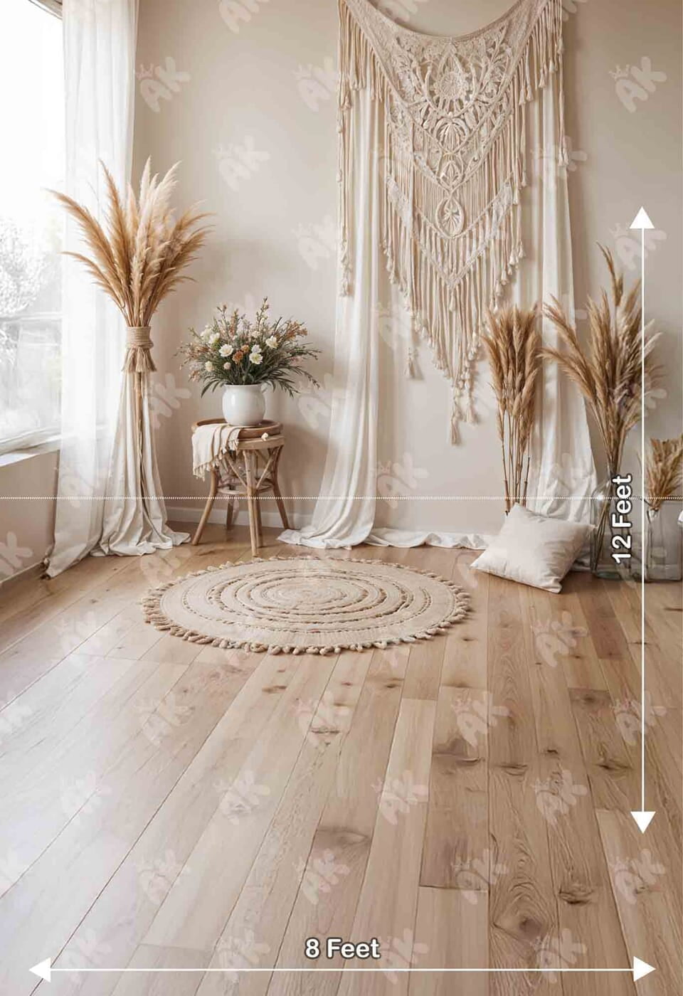 Fabric Portrait Backdrop - Boho holiday