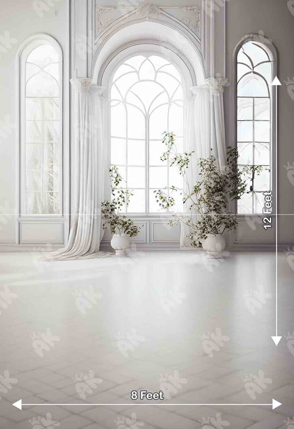 Fabric Portrait Backdrop - Milky Indoor