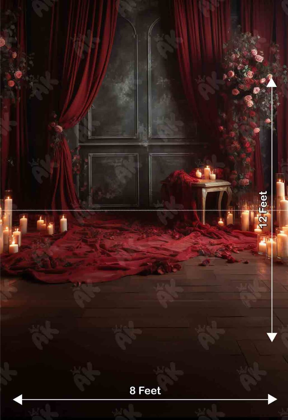 Fabric Portrait Backdrop - Scarlet Chamber