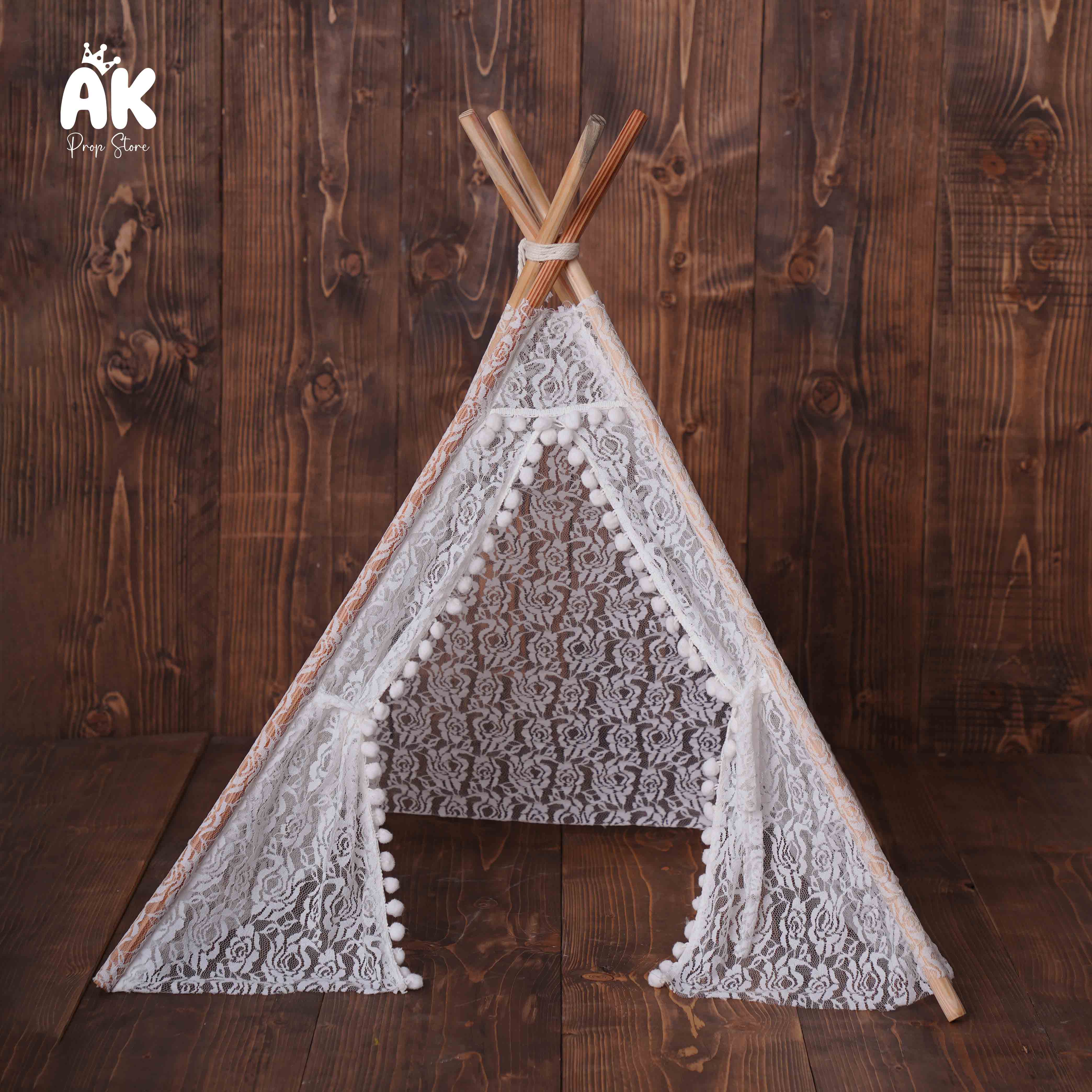 Lace Teepee Tent – Baby & Toddler Photography Prop (3 ft / 4 ft) | AK ...