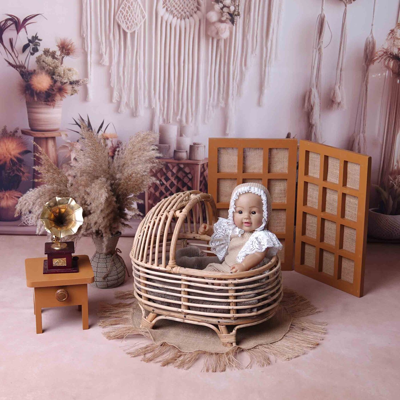 Cane Pram Theme – Toddler Photography Prop | Natural Boho Setup by AK ...