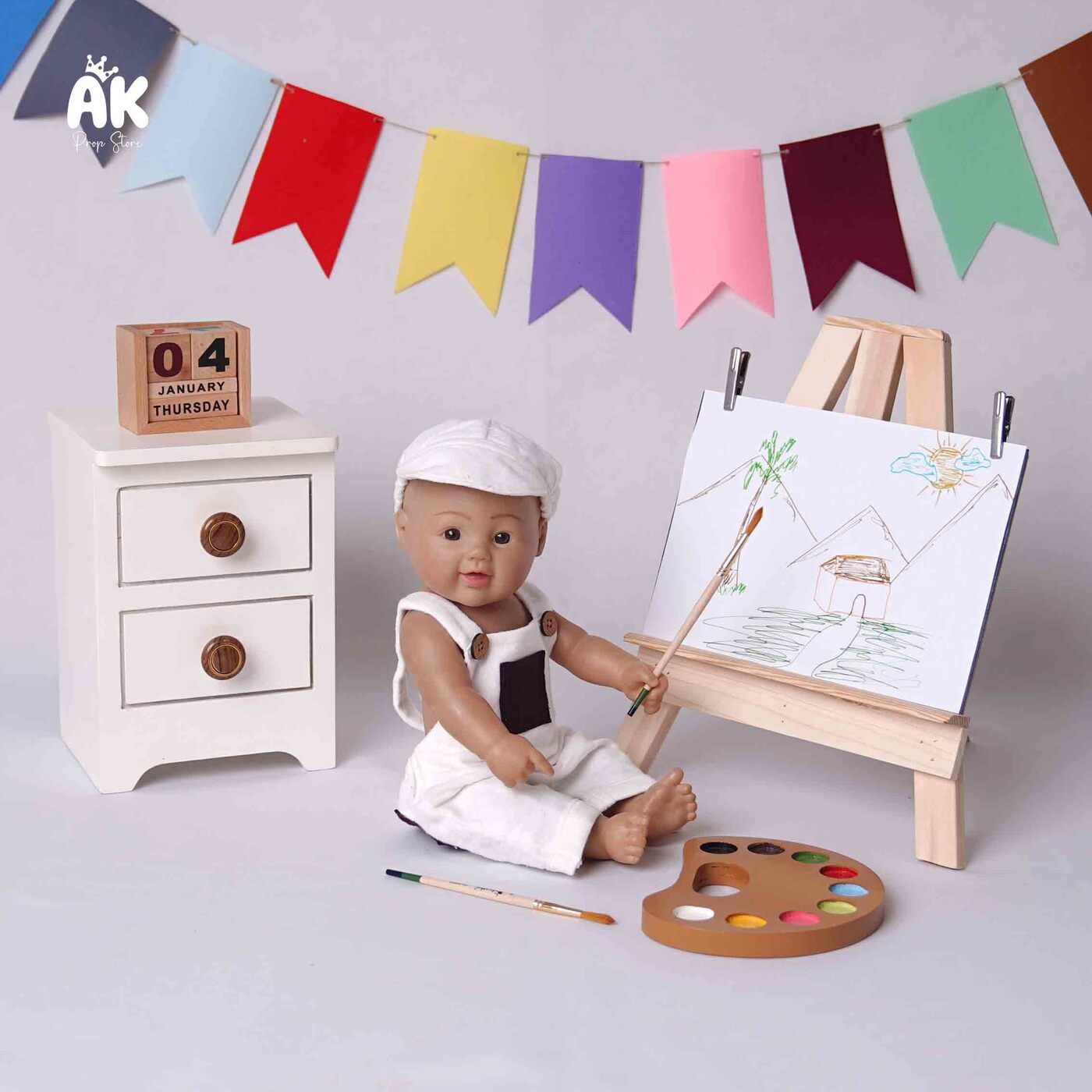 Artist Theme Toddler Photo Setup – Creative Art-Studio Props for Baby ...