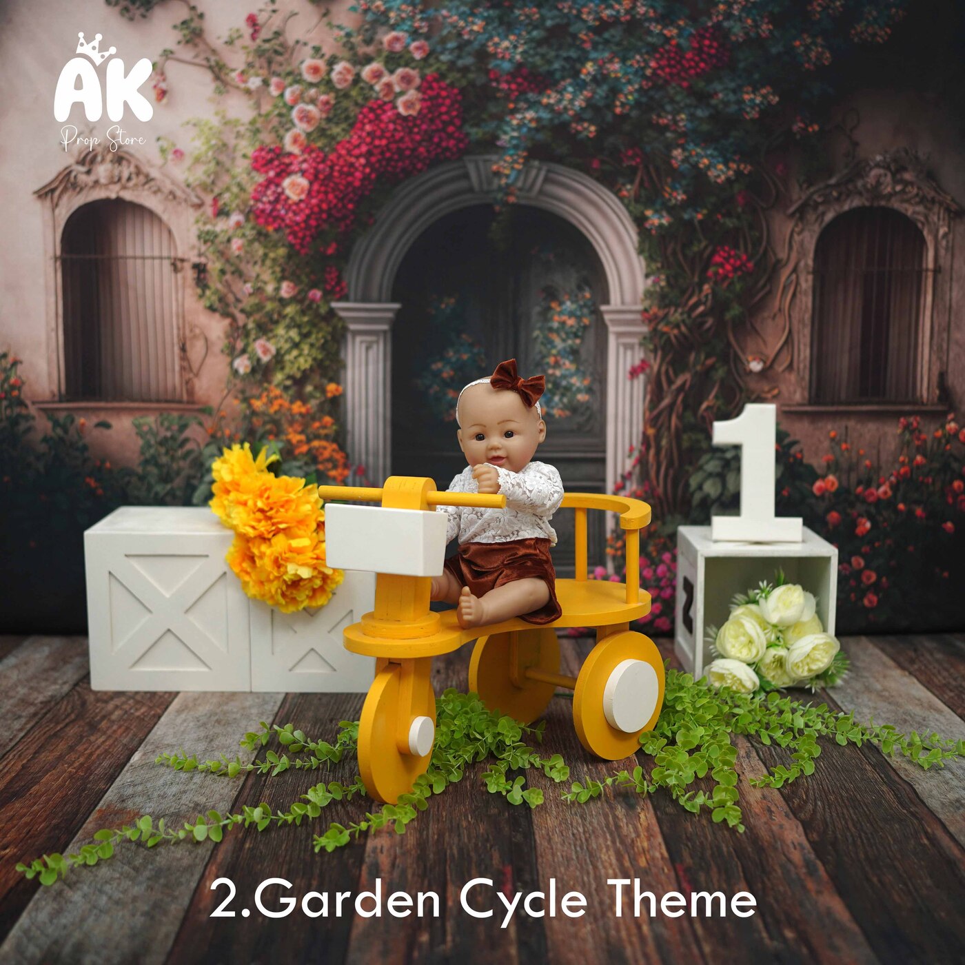 Garden Cycle Theme Toddler Setup – Baby & Toddler Photography Props Kit