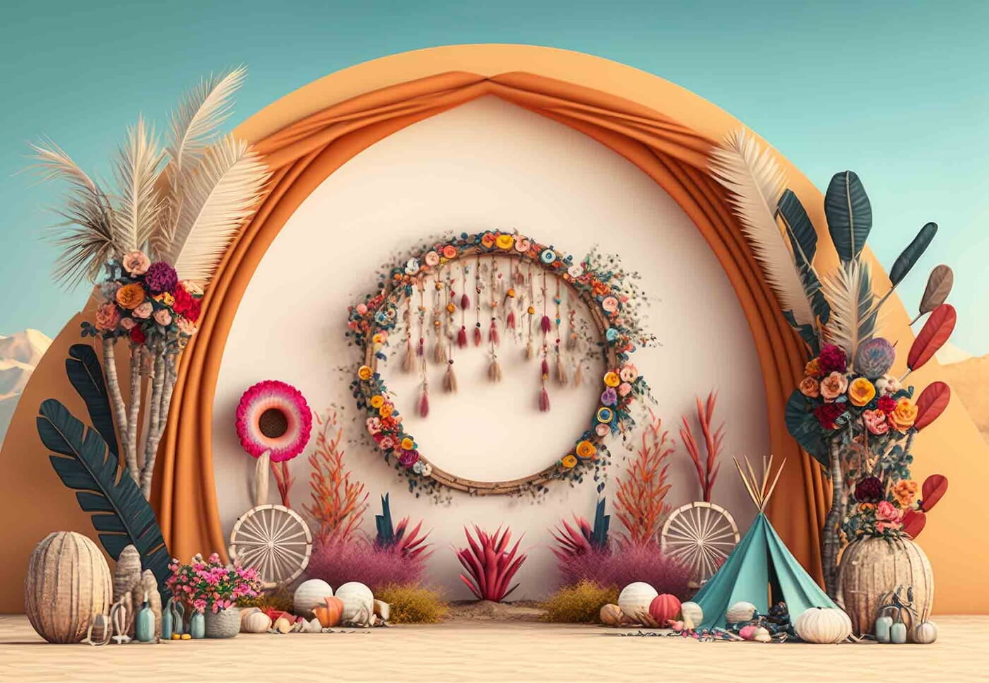 Fabric Baby Backdrop - Dreamy Festa