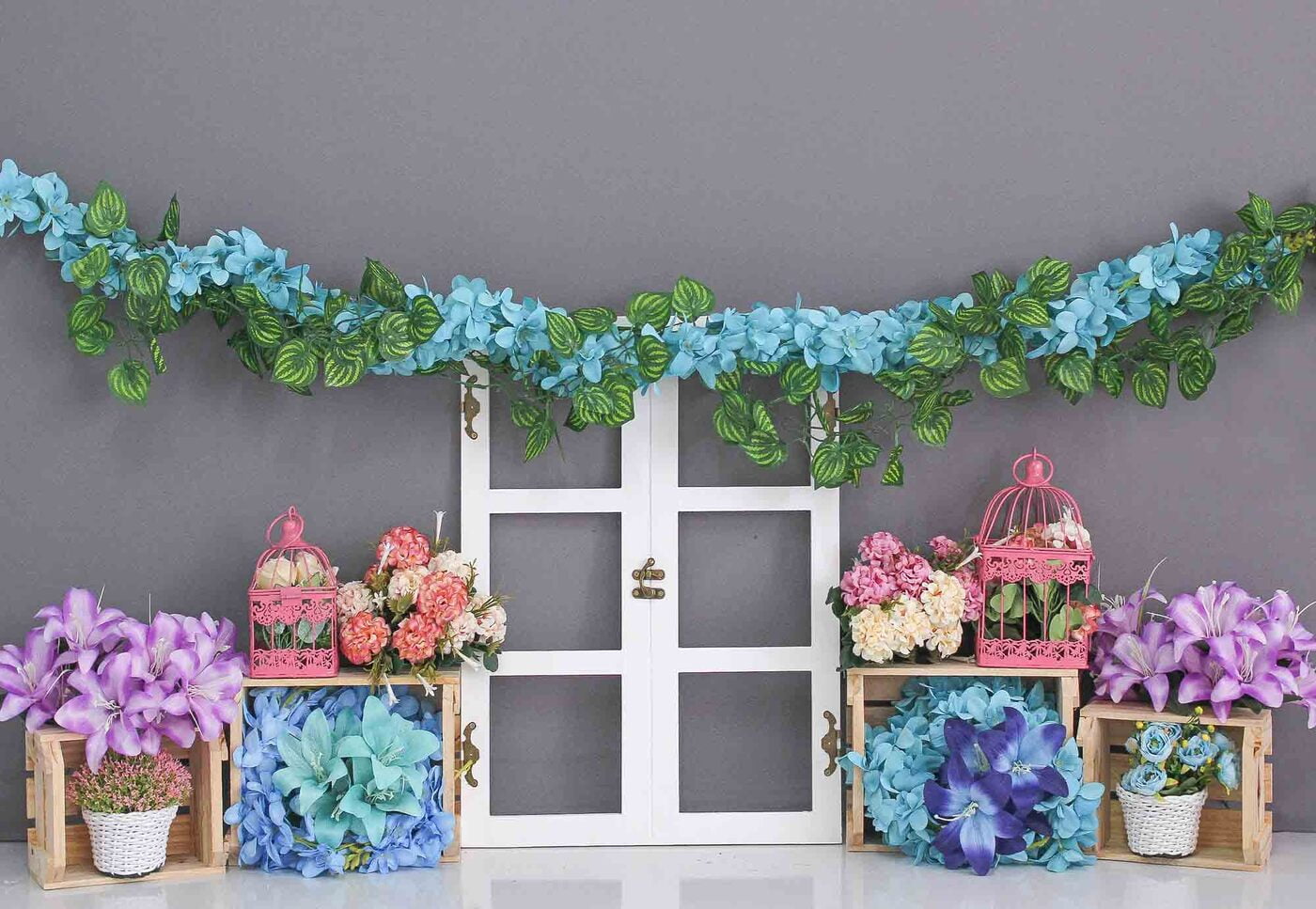 Fabric Baby Backdrop - May Flowers