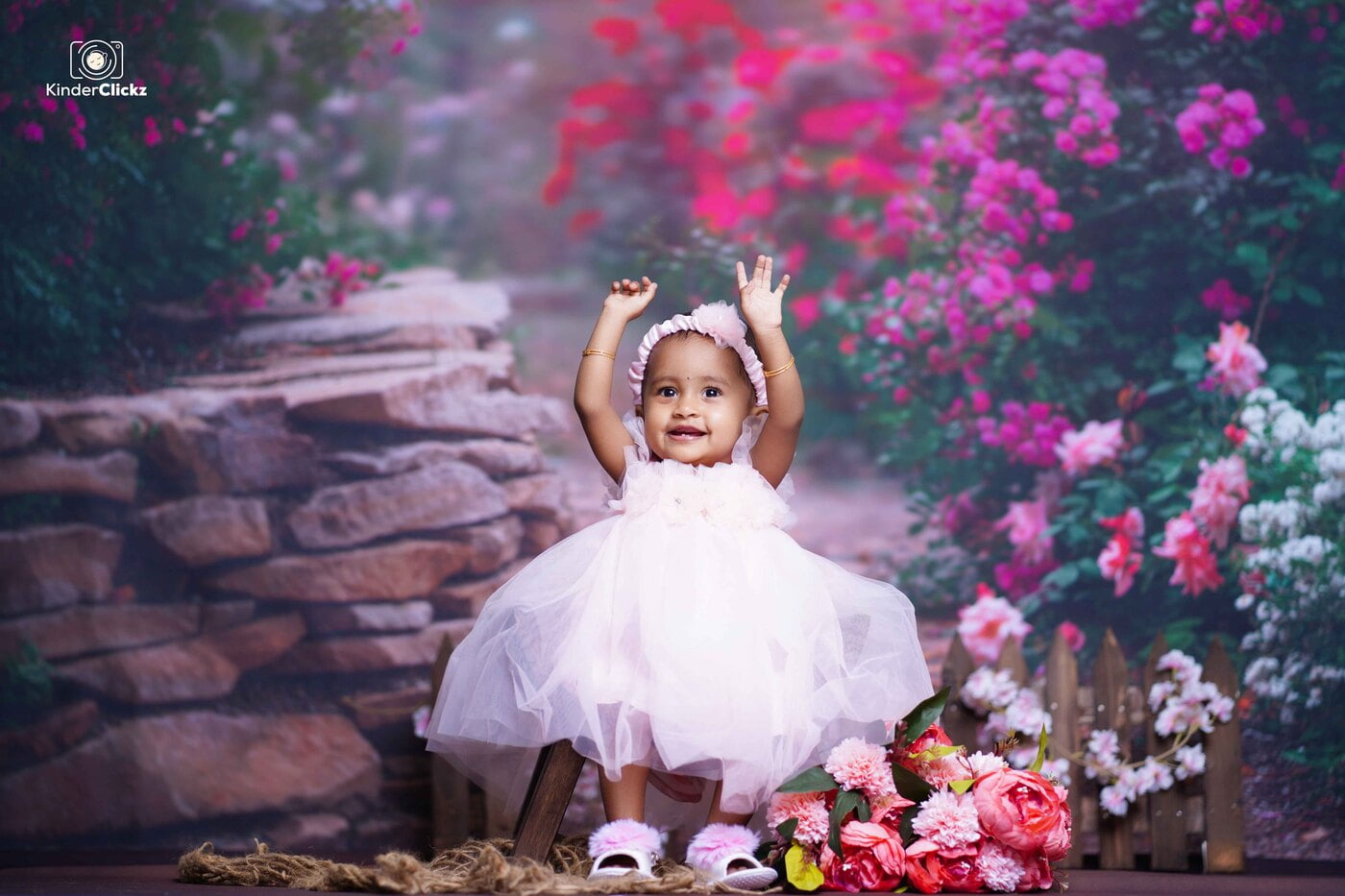 Fabric Baby Backdrop - Garden Pathway