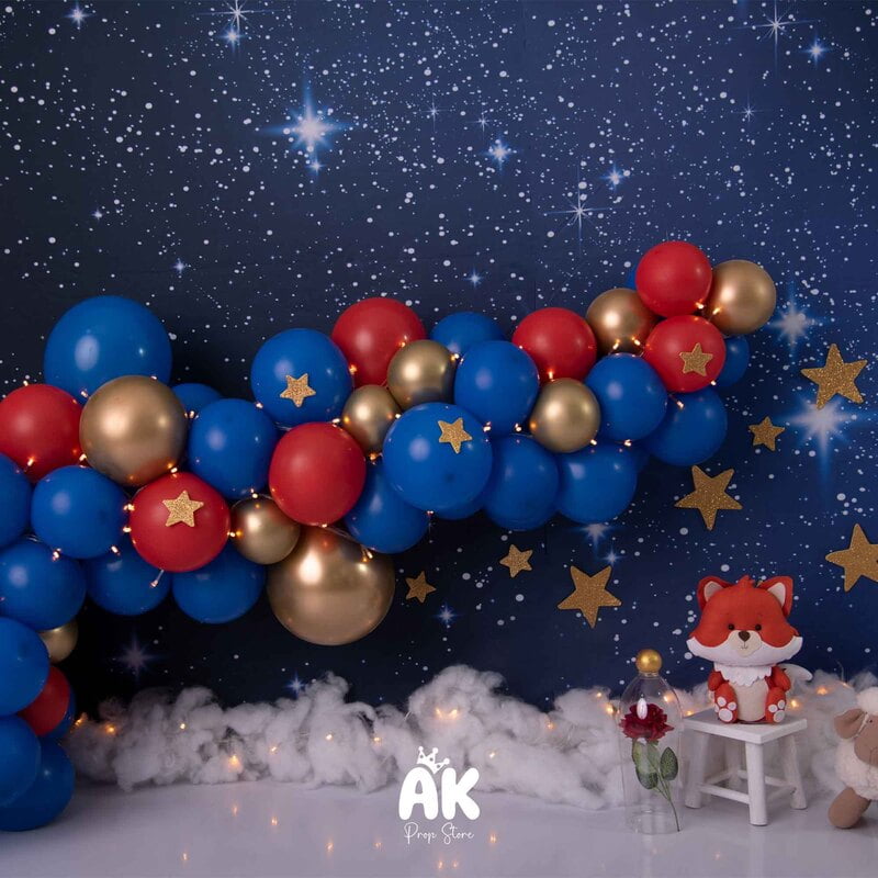 Fabric Baby Backdrop - Star Night Party