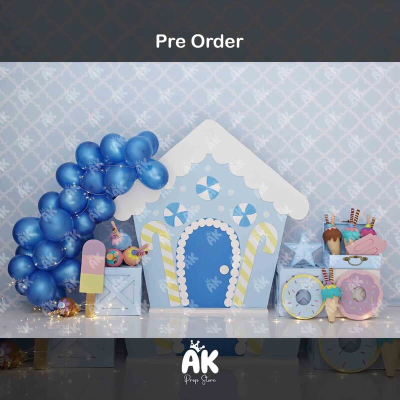 Fabric Baby Backdrop - Blue Candyland