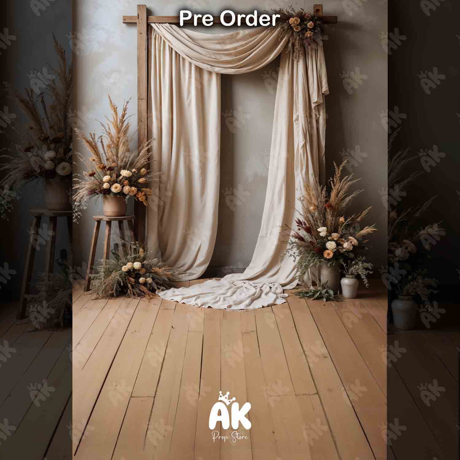 Fabric Portrait Backdrop - Blushing Boho