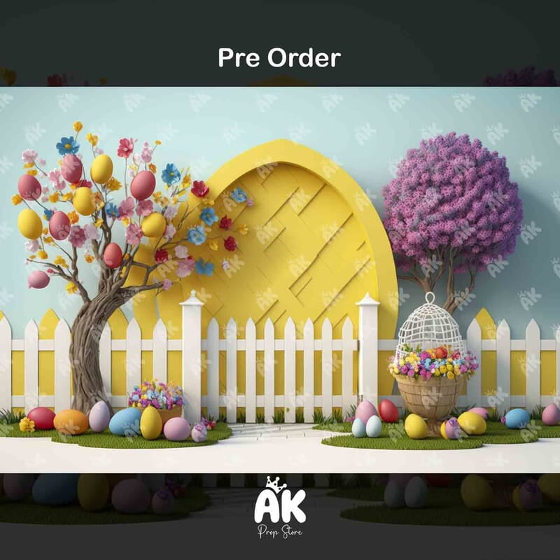 Fabric Baby Backdrop - Happy Easter