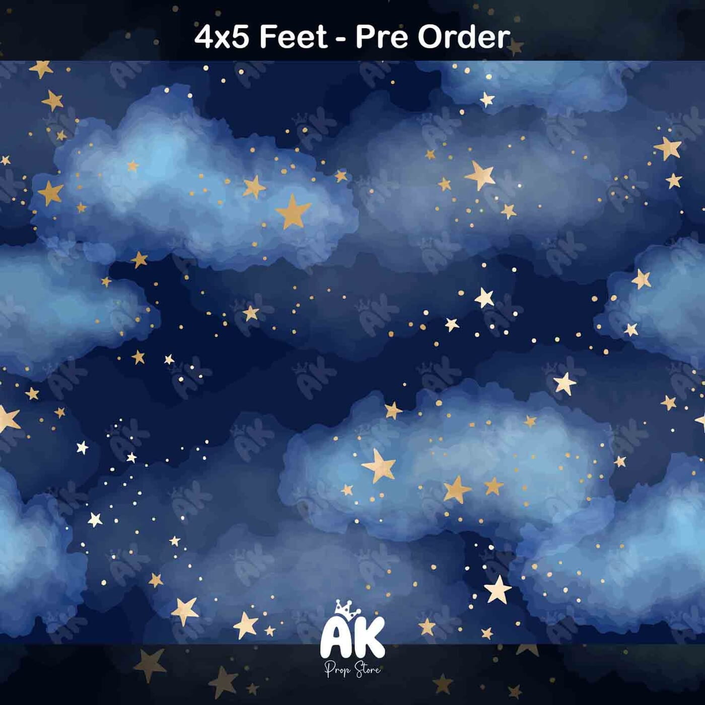 Starry Night Sky 4×5 ft Fabric Backdrop – Dreamy Baby Portrait Scene ...