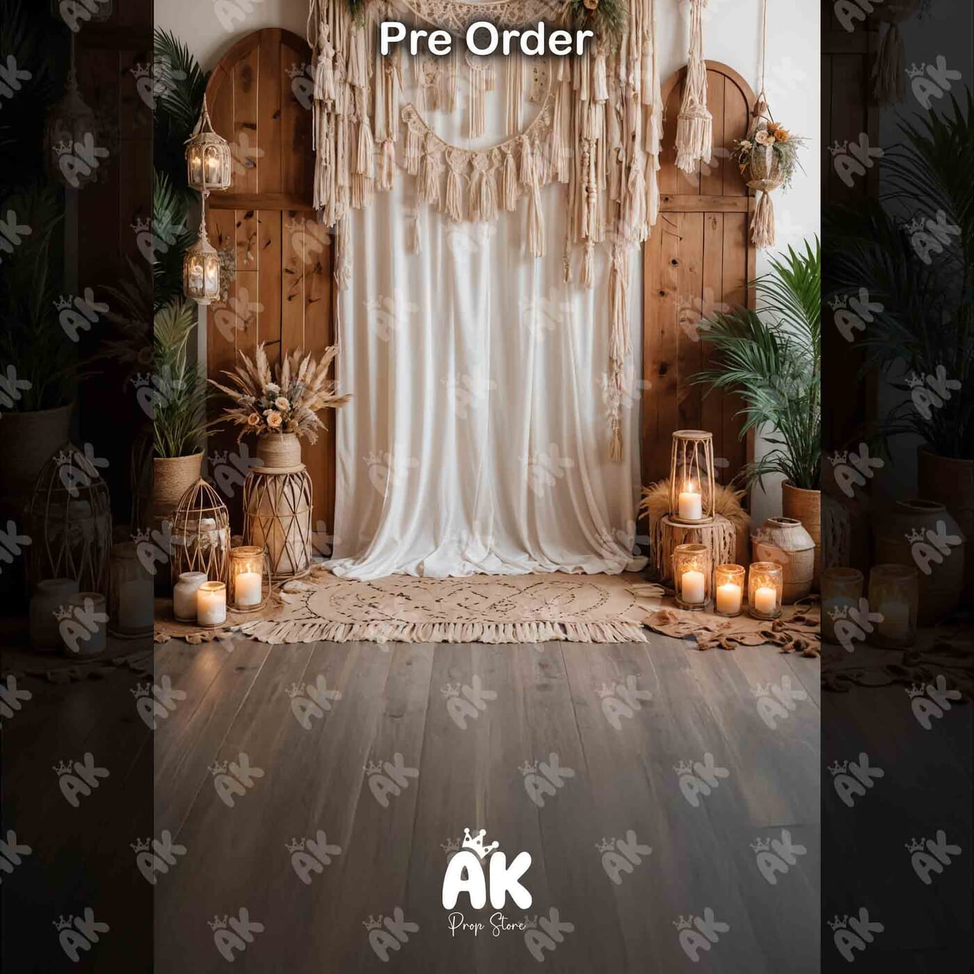 Boho Series Fabric Backdrop – Pre-Order Portrait & Baby Studio Prop