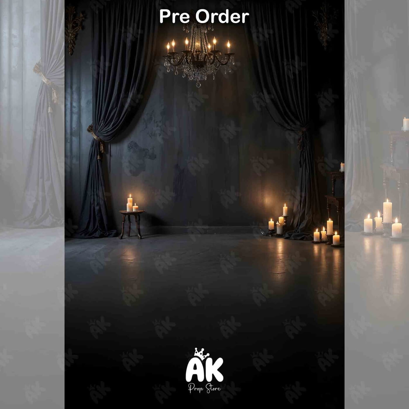 Smoky Black Chamber Fabric Backdrop – Pre-Order | Premium Portrait ...