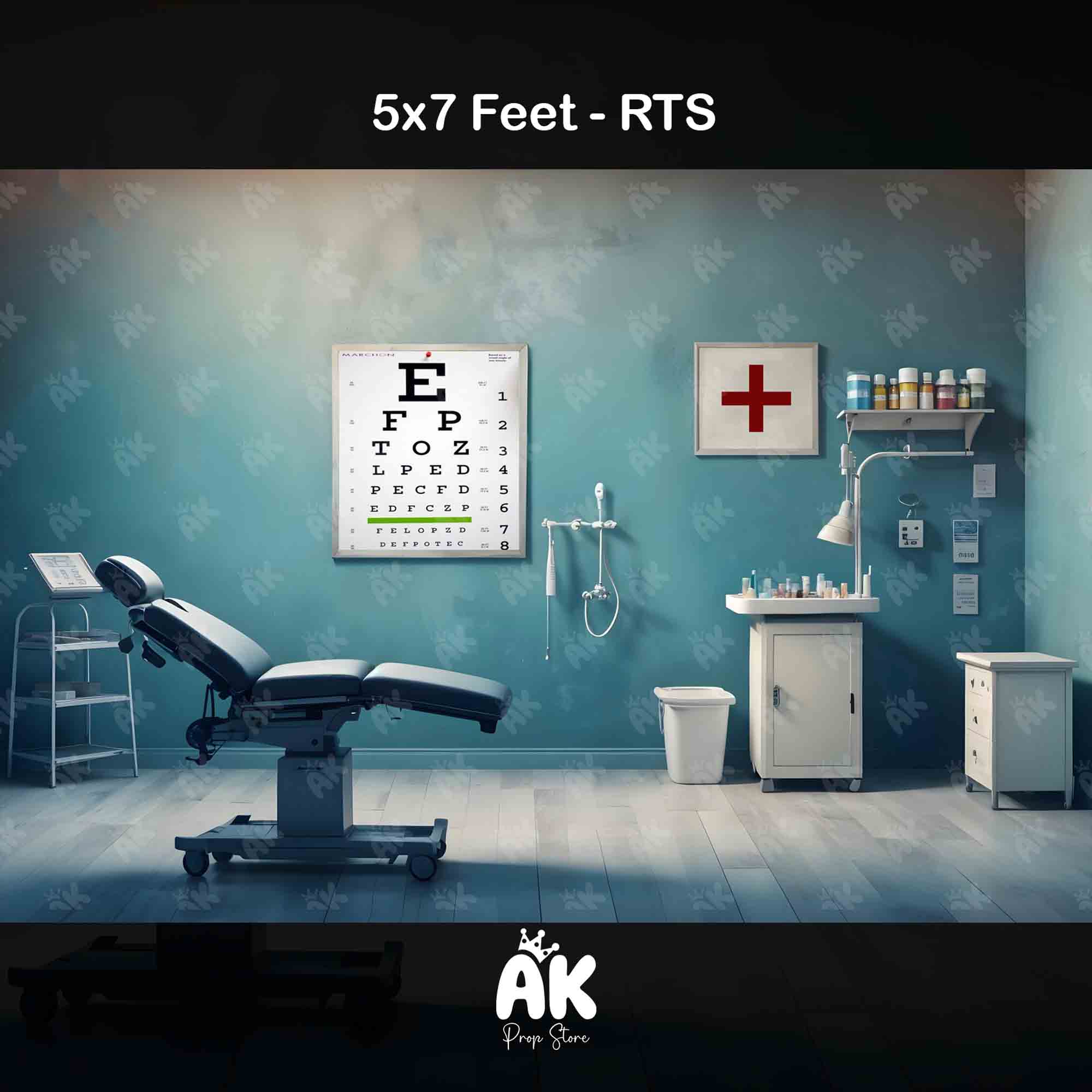 Doctor Room Fabric Backdrop 5×7 ft | Ready-to-Ship Baby & Toddler Photo ...