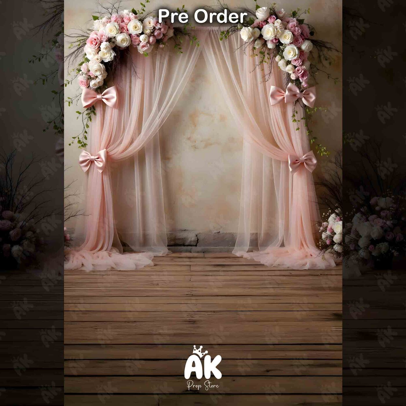 Pale Pink Haze Backdrop – Fabric Baby & Portrait Prop (Pre-Order)