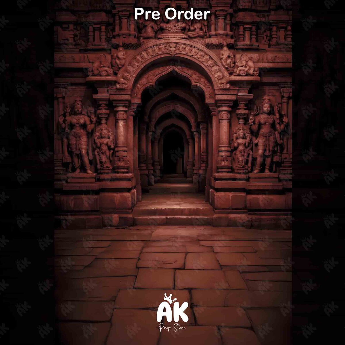 Heritage Hall Backdrop | Ancient Temple Corridor Theme for Mythological ...
