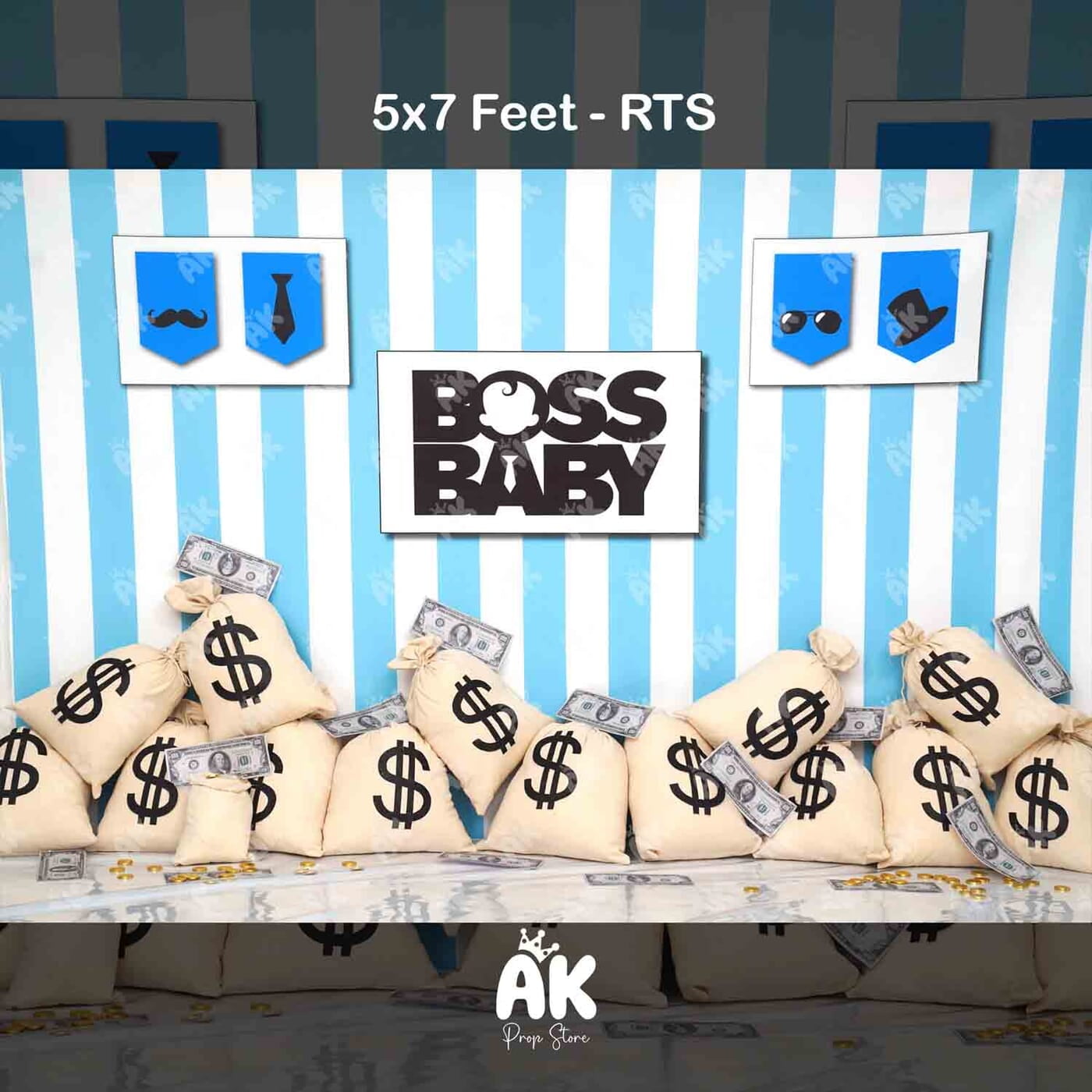 Boss Baby Type 1 Fabric Backdrop 5×7 ft – Studio Prop for Newborn ...