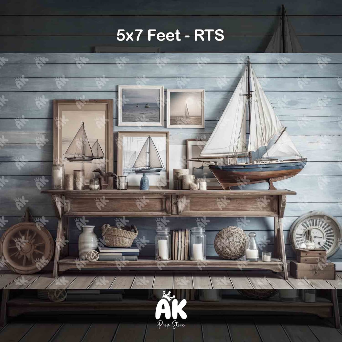 Fabric Baby Backdrop - Captain Of The Sea