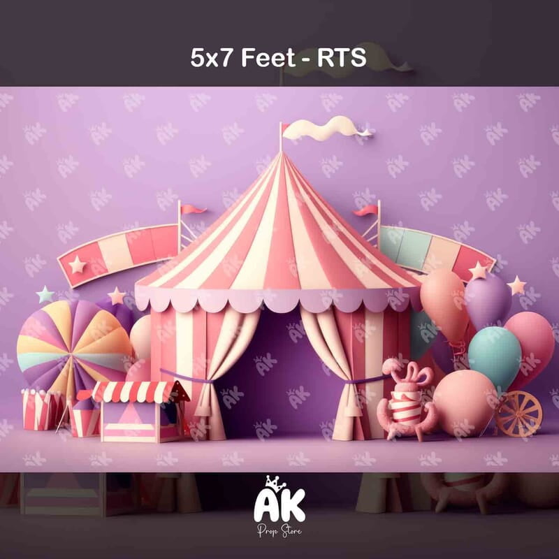 Fabric Baby Backdrop - Circus Fun