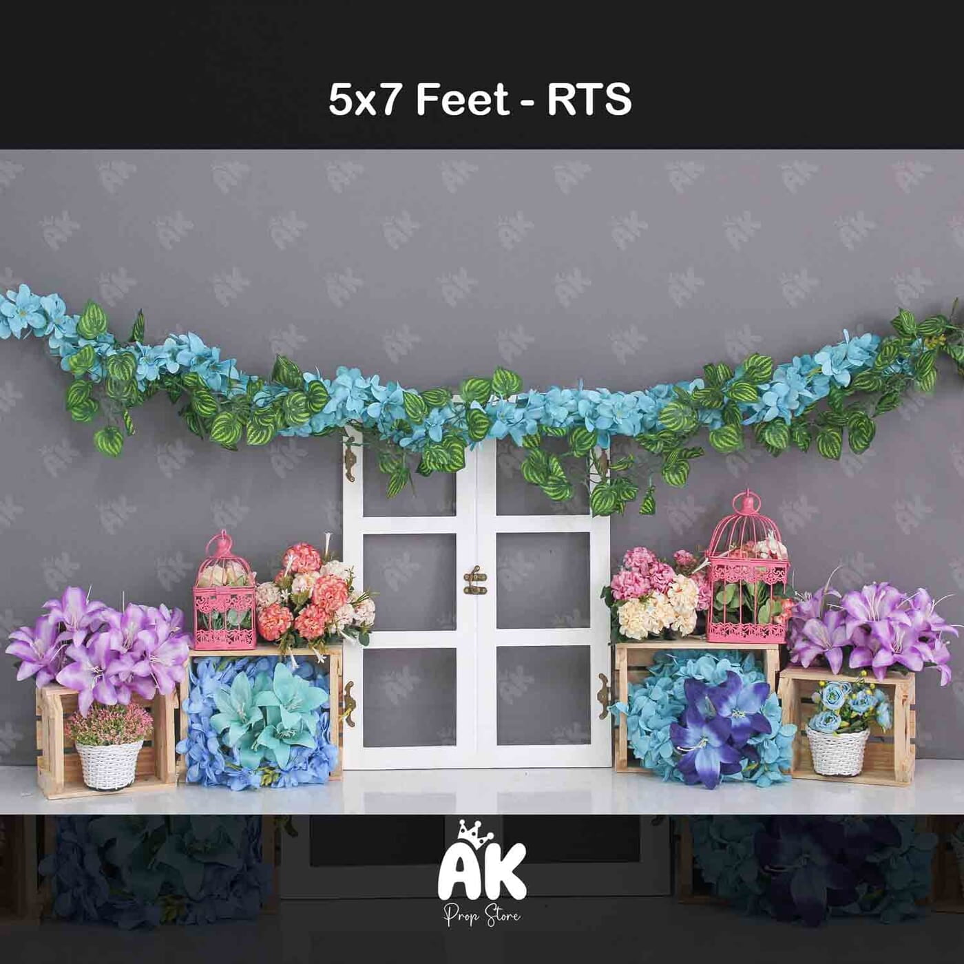 May Flowers Backdrop 5×7 ft – Fabric Baby & Toddler Portrait Background ...