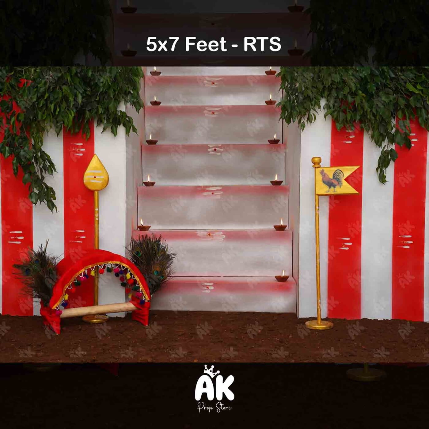 Murugan Temple Backdrop 5×7 ft – Fabric Baby Photography Prop With ...