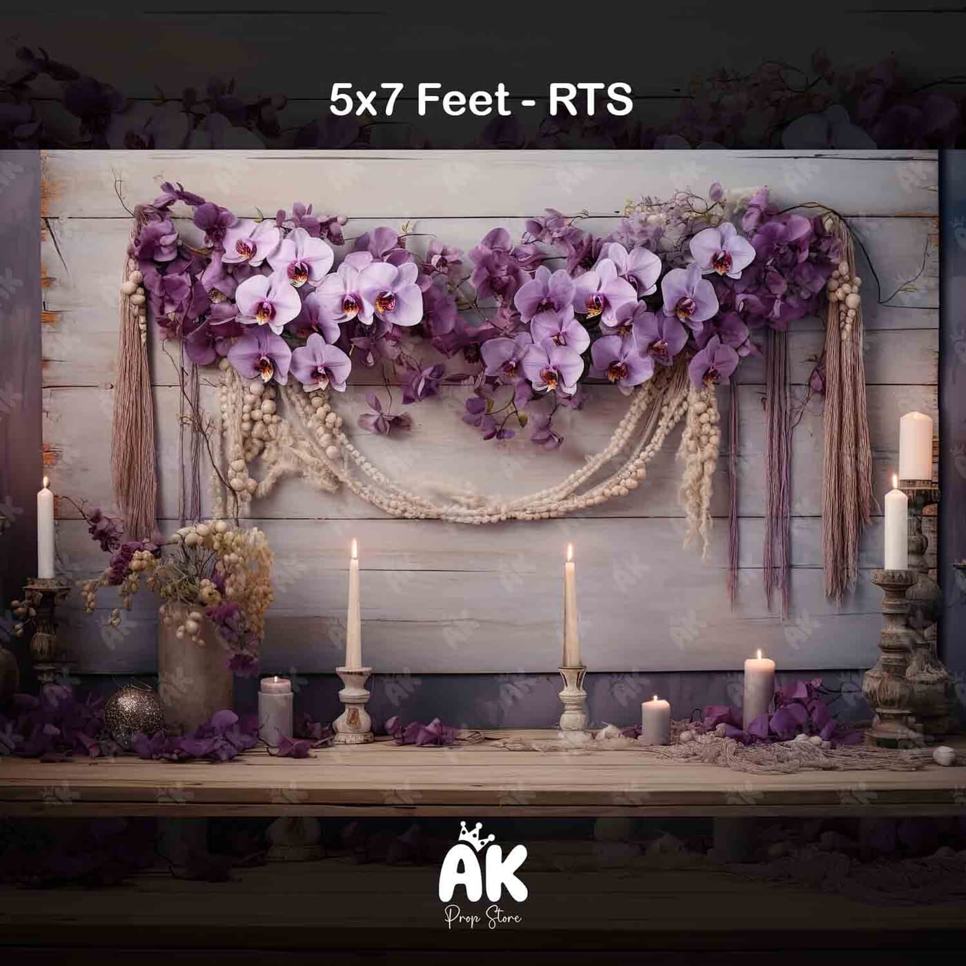 Purple Bliss Fabric Backdrop – 5×7 ft Newborn & Toddler Portrait Background