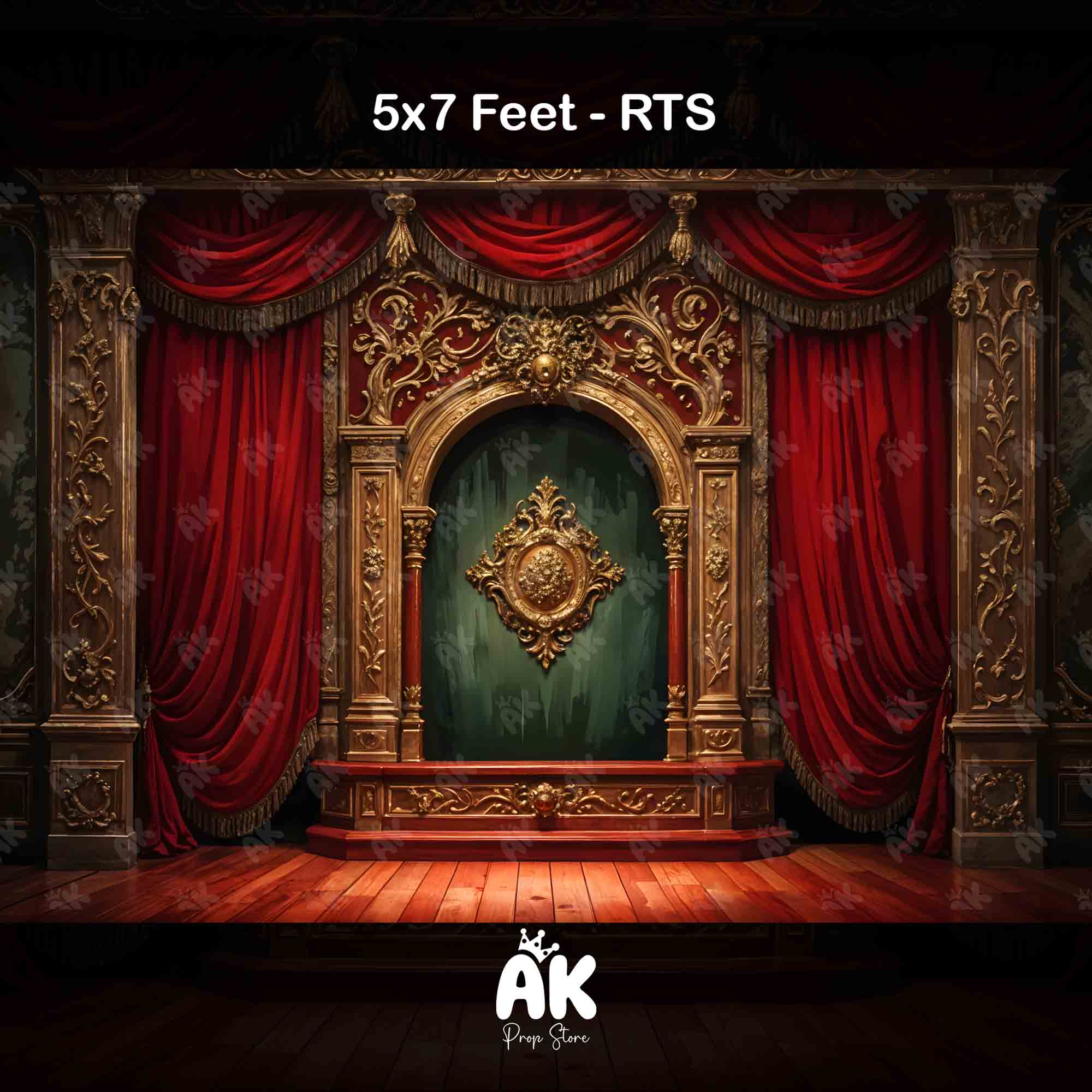 Royal King Chamber Fabric Backdrop – 5×7 ft Studio Portrait Background